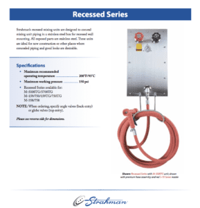 Strahman M159 in recessed cabinet